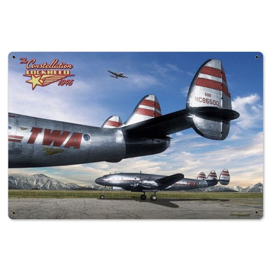 Constellation Large Aviation Metal Sign