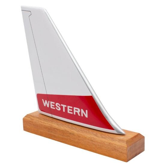 1960s Western Airlines Logo Tail Display