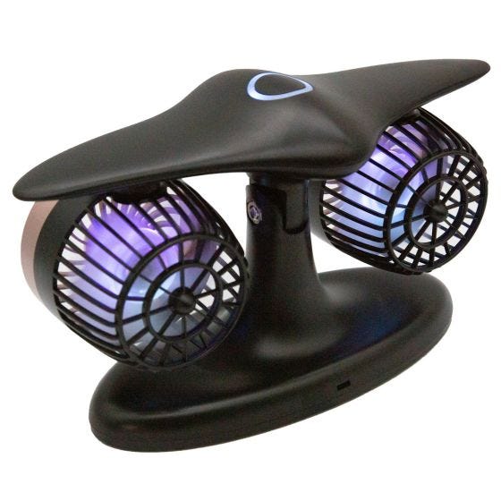 Multi-Engine Desk Fan with LEDs