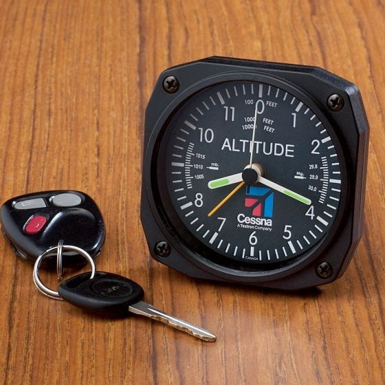 Cessna Logo Altimeter Desk Clock
